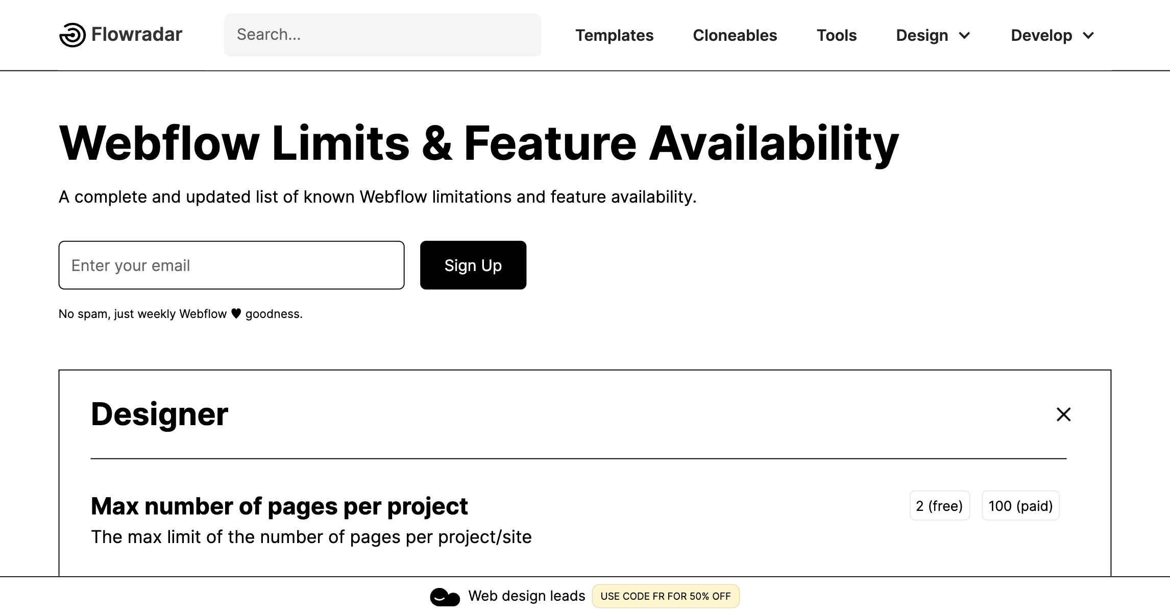 known-webflow-limits-feature-availability