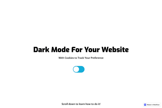 Cookie Dark Mode Toggle Webflow Cloneable | FlowRadar