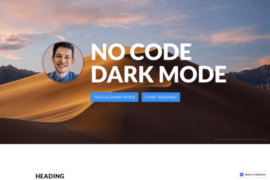 Dark Mode Toggle Webflow Cloneable | FlowRadar