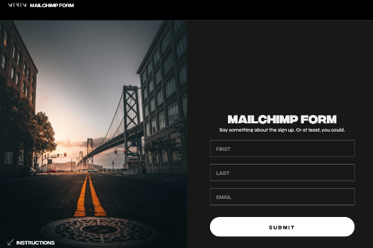 Mailchip to Webflow Form Webflow Cloneable