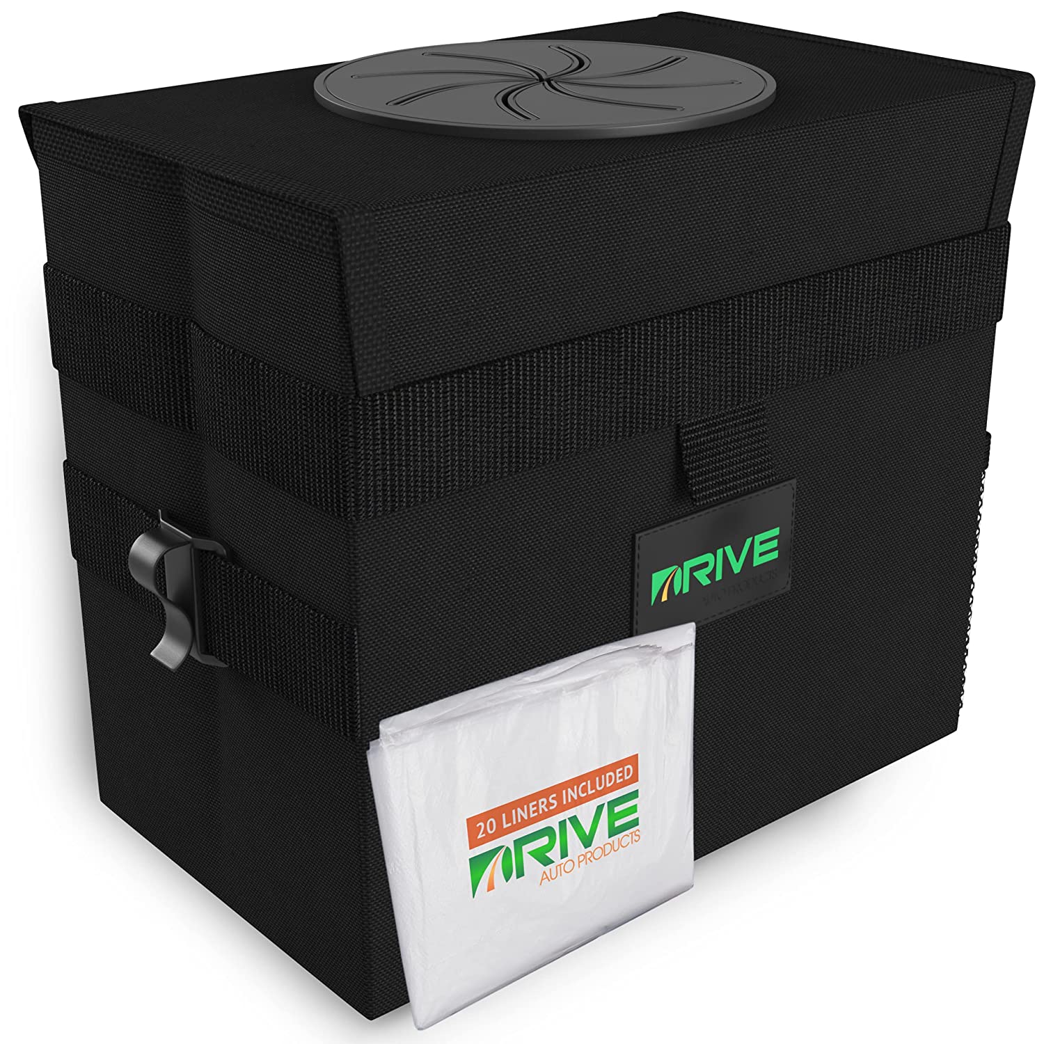 [Amazon] Drive Auto Portable Car Trash Can w/ 20 Bags, Black - $6.47 ...