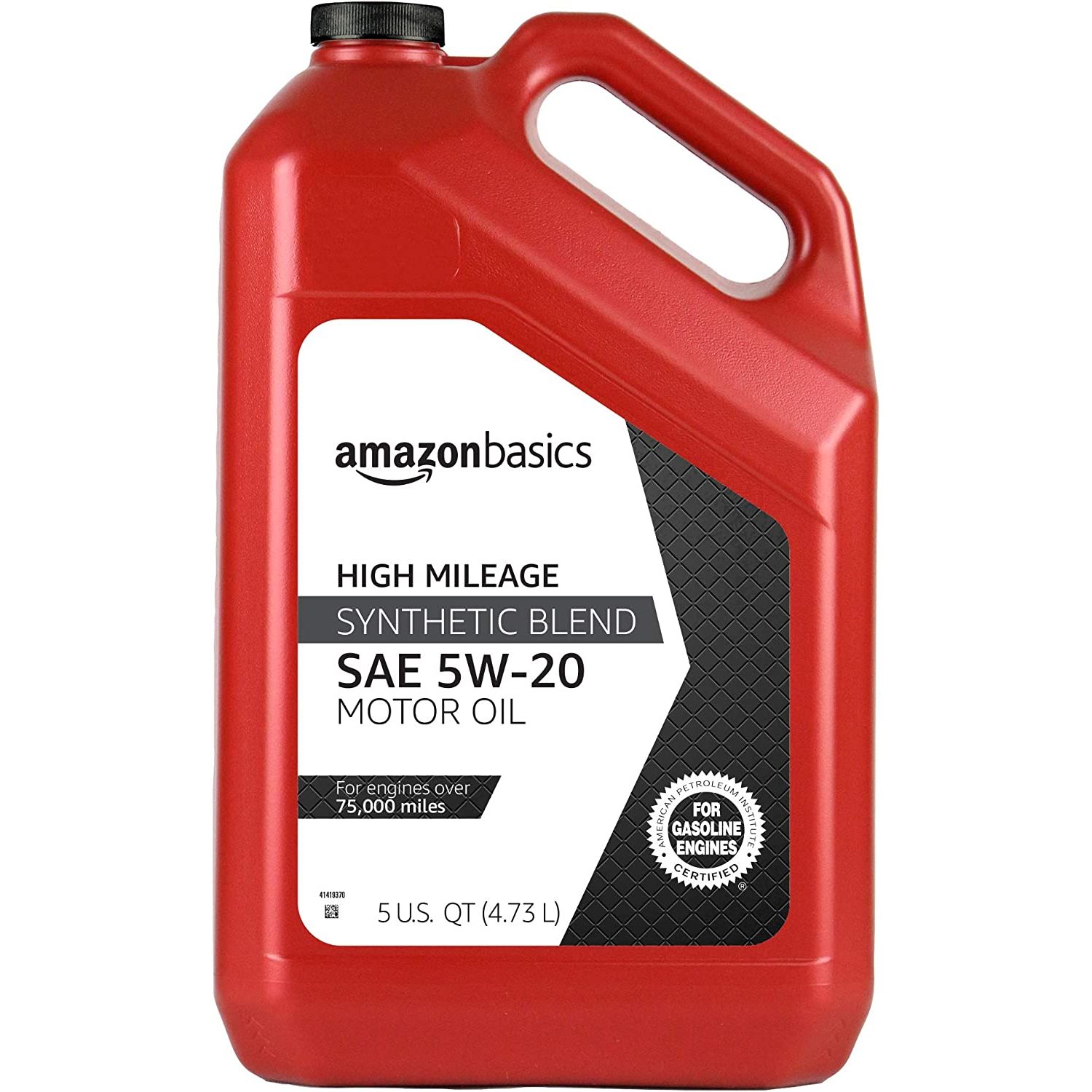 [Amazon] Amazon Basics High Mileage Synthetic Blend Motor Oil, 5W-20, 5 ...