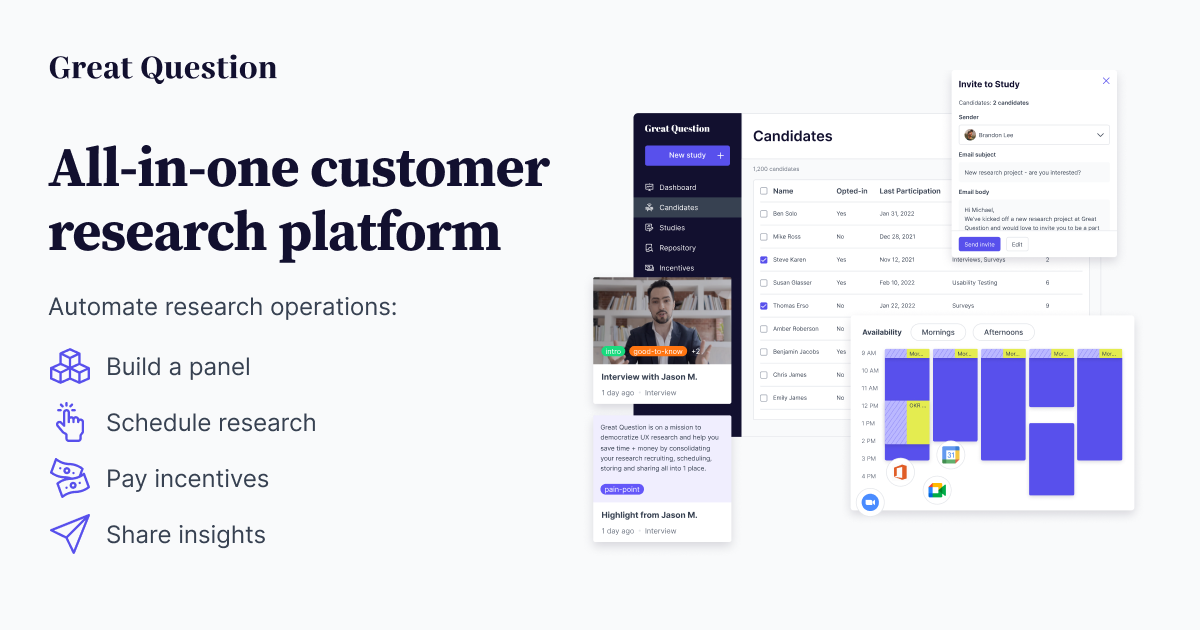 Customer research repository | Great Question