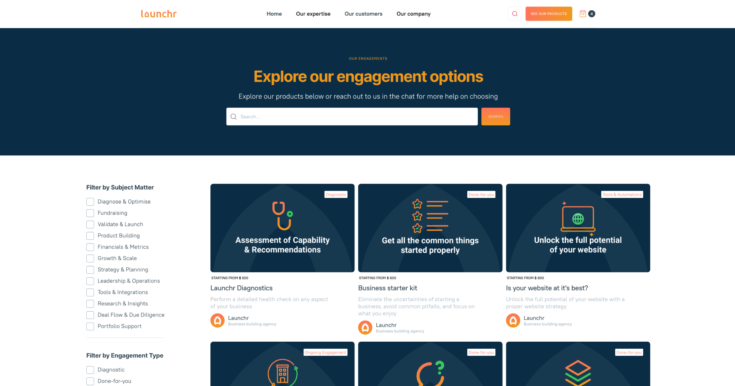 Our Products ─ See all our Products, Services & Tools