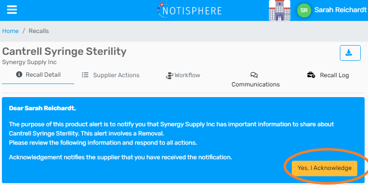 Managing Electronic Notifications from Suppliers