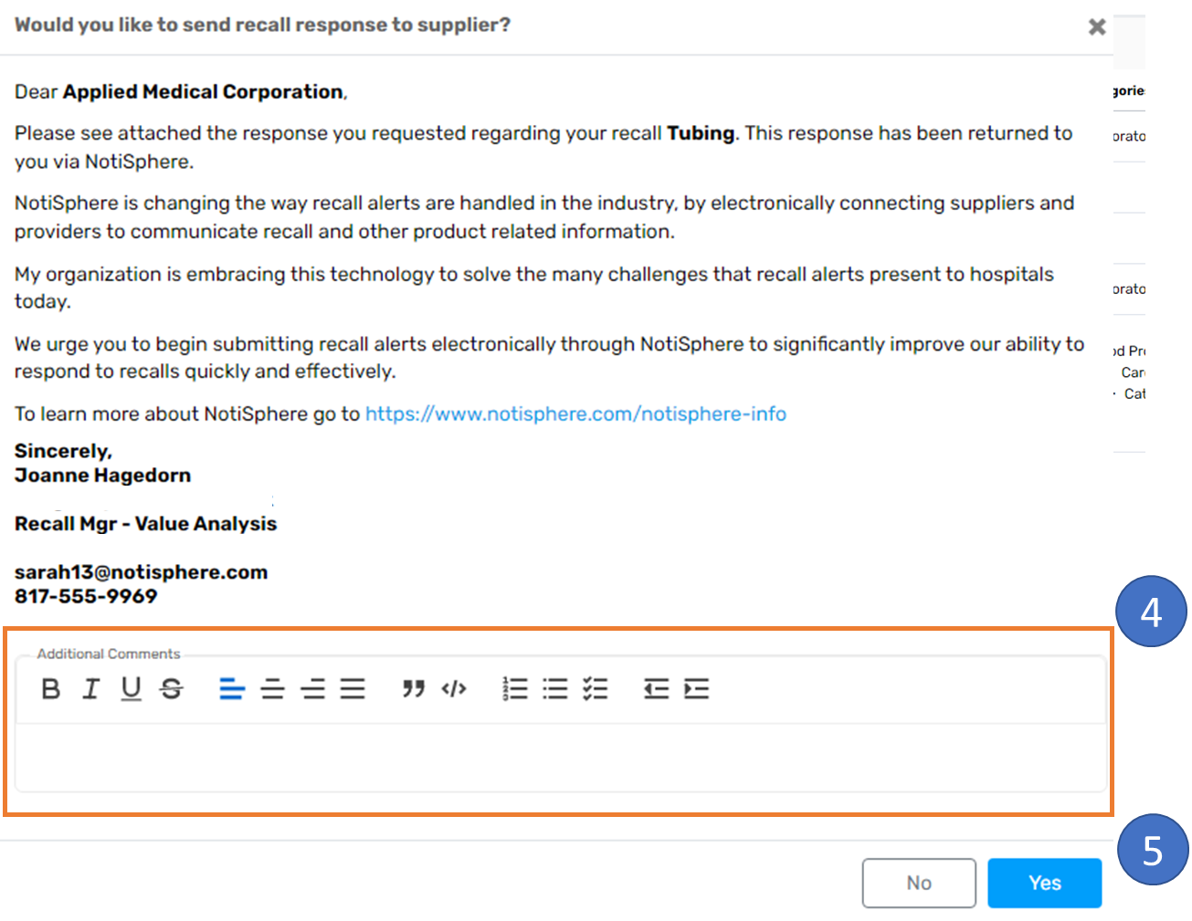 Sending Responses and Completing a Recall - Providers