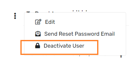 Deactivating User Accounts