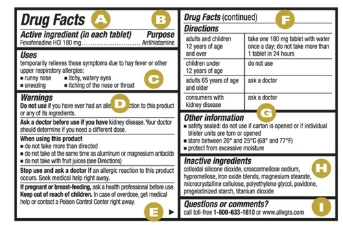 Learn to read the “Drug Facts” label on OTC medicines