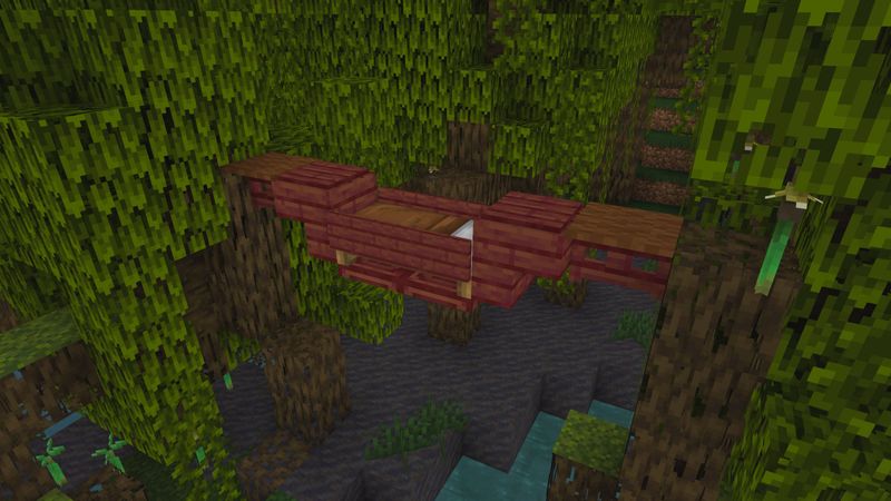 Mangrove hammock by IamPixel | Minecraft Build Tutorial