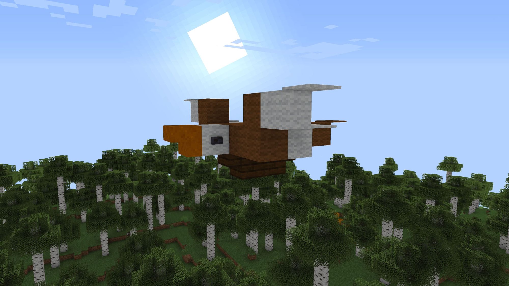 Flying bald eagle by IamPixel | Minecraft Build Tutorial