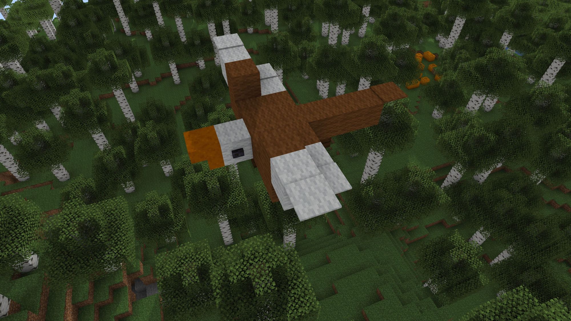 Flying bald eagle by IamPixel | Minecraft Build Tutorial