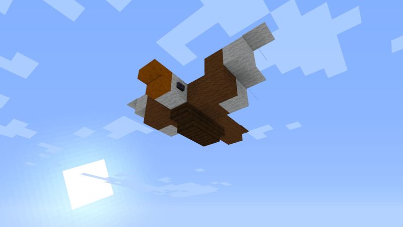 Flying bald eagle by IamPixel | Minecraft Build Tutorial