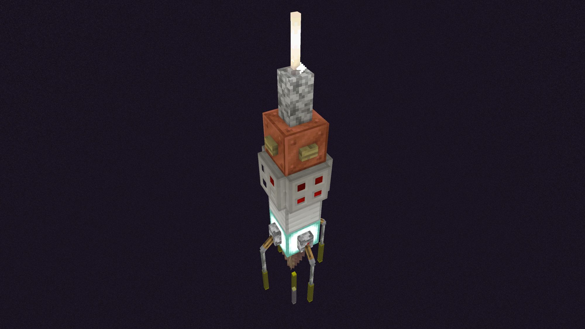 Retro rocketship by IamPixel | Minecraft Build Tutorial