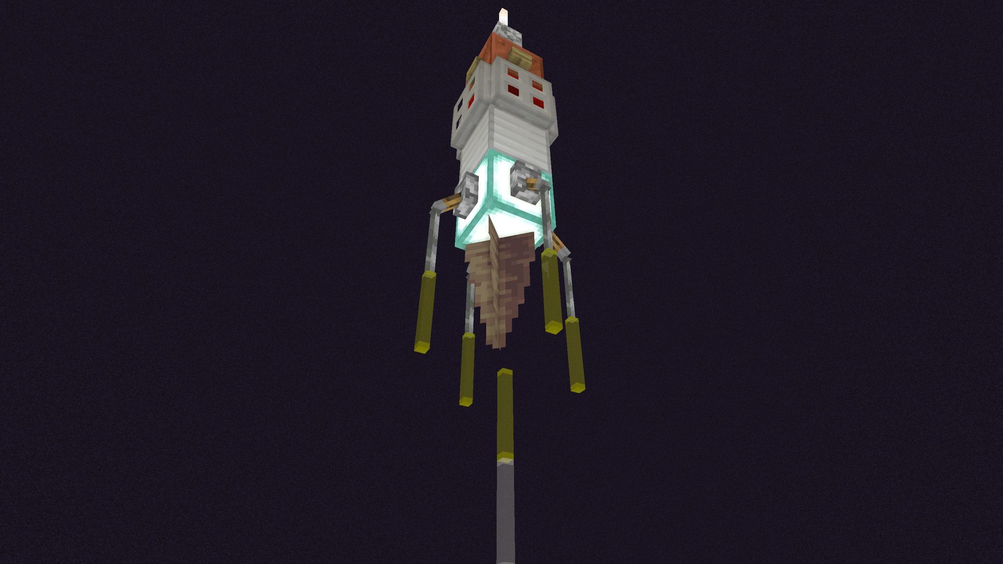 Retro rocketship by IamPixel | Minecraft Build Tutorial