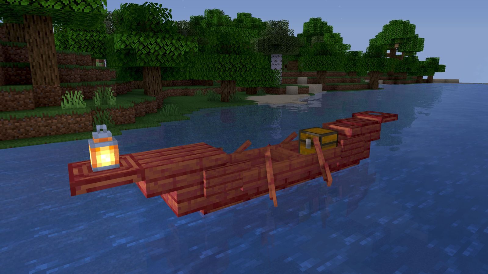 Two-person mangrove canoe by IamPixel | Minecraft Build Tutorial