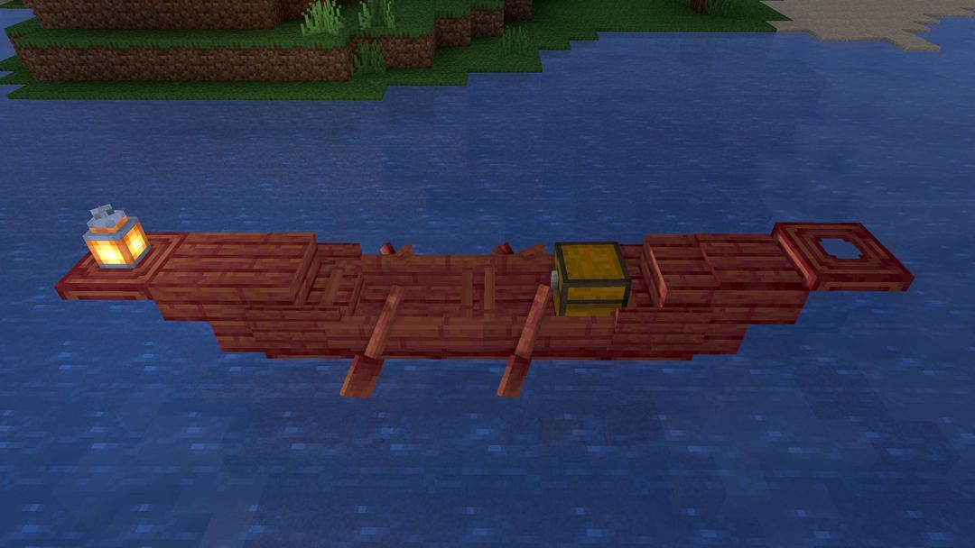 Two-person mangrove canoe by IamPixel | Minecraft Build Tutorial