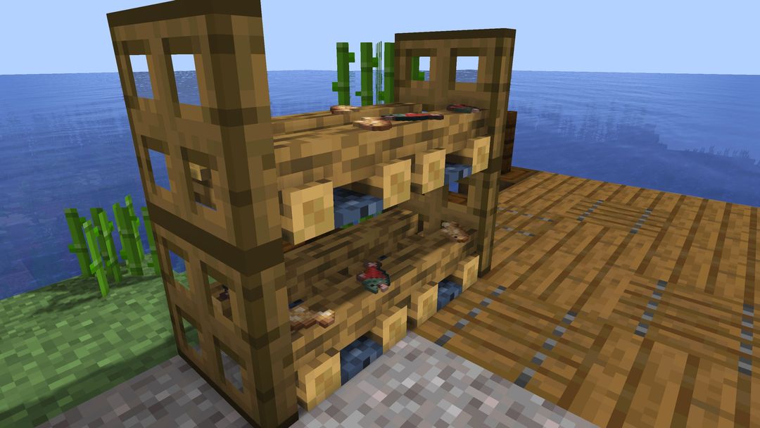 Simple fish rack by Blaubart | Minecraft Build Tutorial