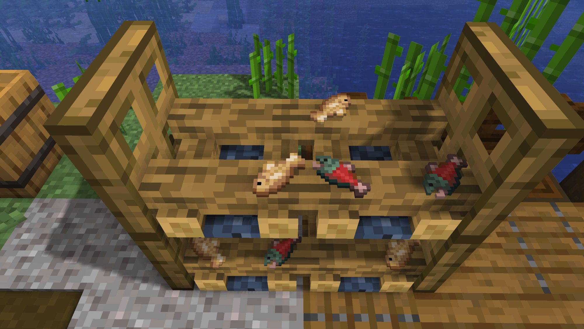 Simple fish rack by Blaubart | Minecraft Build Tutorial