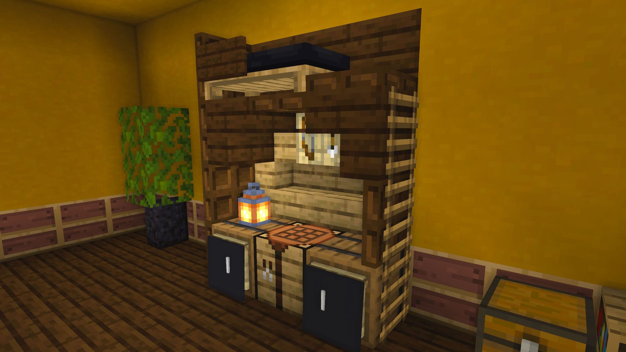 Bed + workstation by Blaubart | Minecraft Build Tutorial