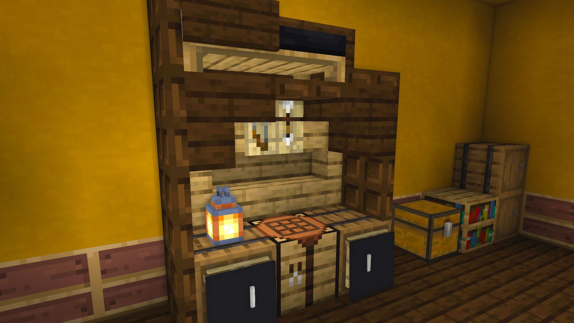 Bed + workstation by Blaubart | Minecraft Build Tutorial