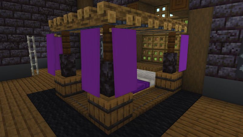 Master canopy bed by JEFFERSCRAFT1 | Minecraft Build Tutorial