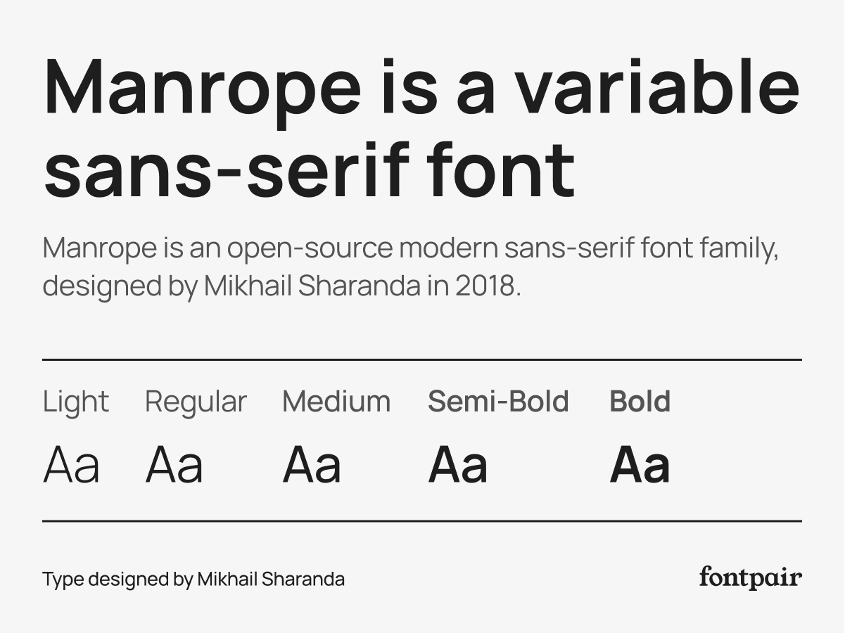 Manrope Free Sans Serif Font Fontpair Manrope Free Sans Serif Font Fontpair