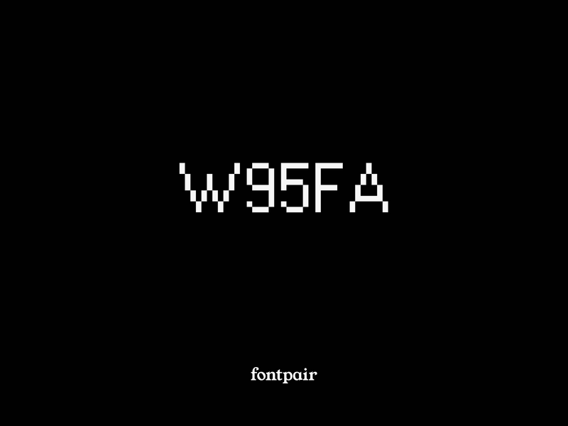 W95FA - Free Sans-Serif Font - Fontpair