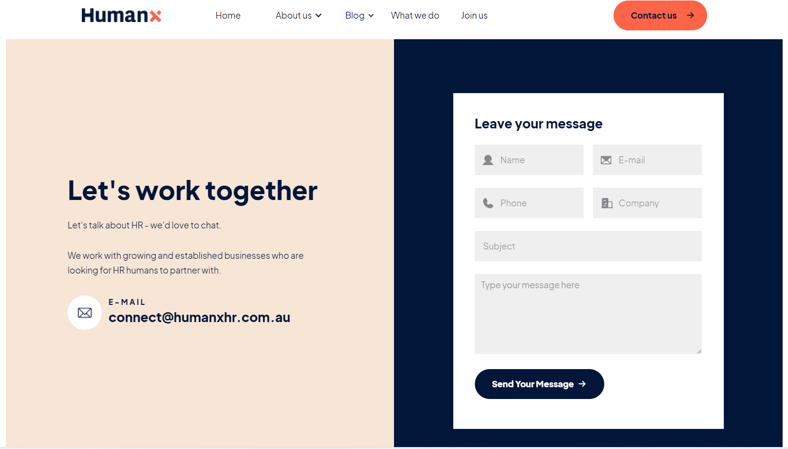 HumanX | Connect with us now