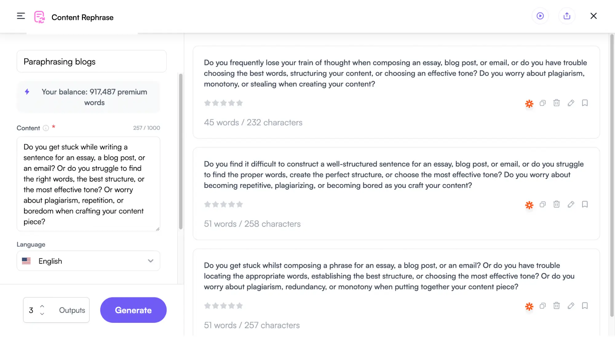 Paragraph Rewriter- Best paragraph rephrase & rewording tool