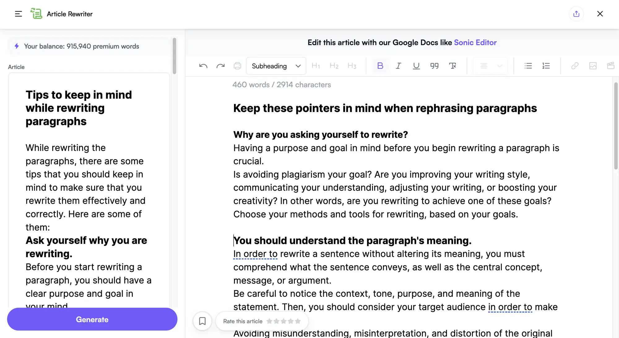 Paragraph Rewriter- Best paragraph rephrase & rewording tool