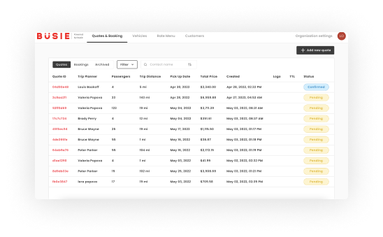 Charter Bus and Motorcoach Software