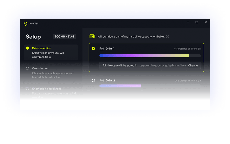 Hive - distributed cloud storage and computing