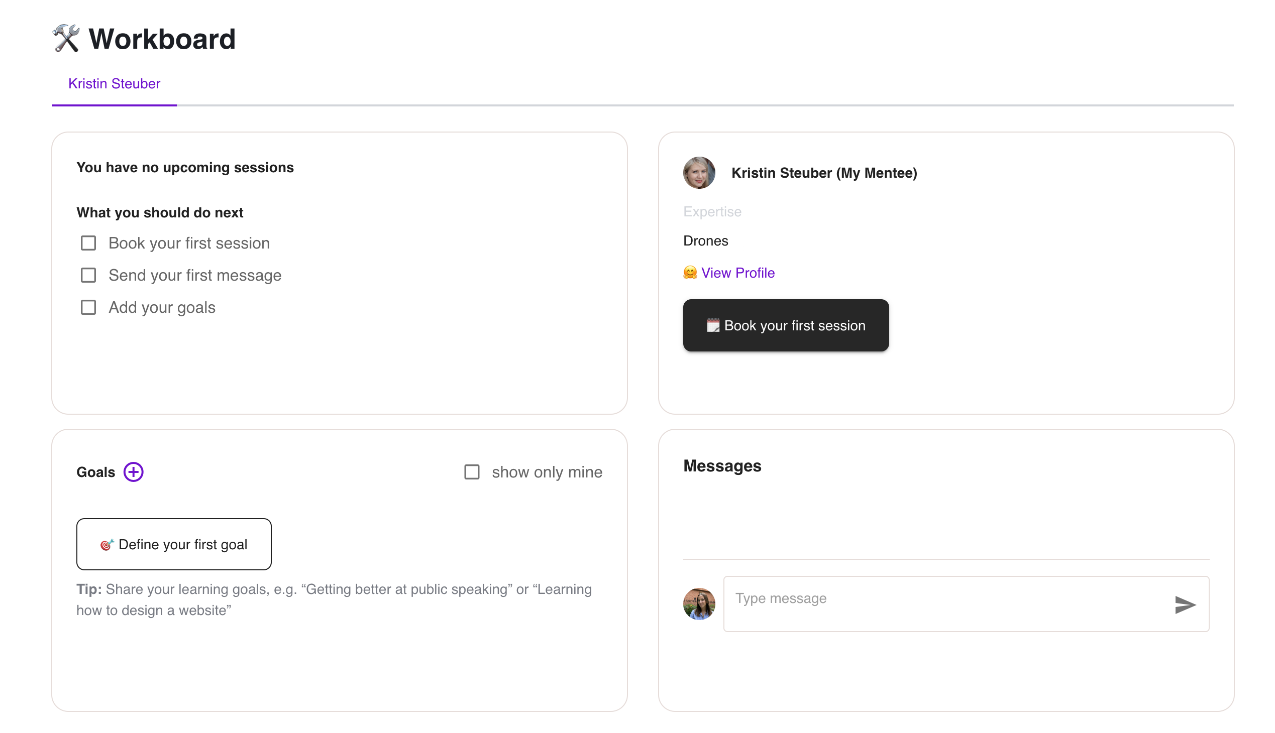 What is a mentoring session and how does it work?