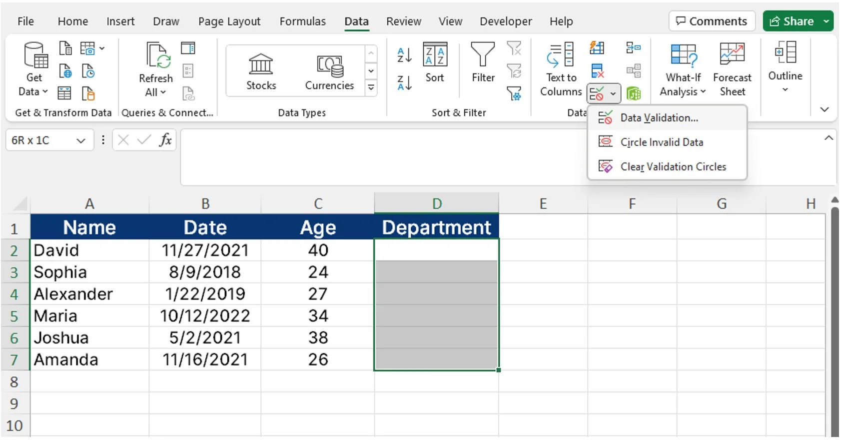 Excel Data Validation With Examples Career Principles
