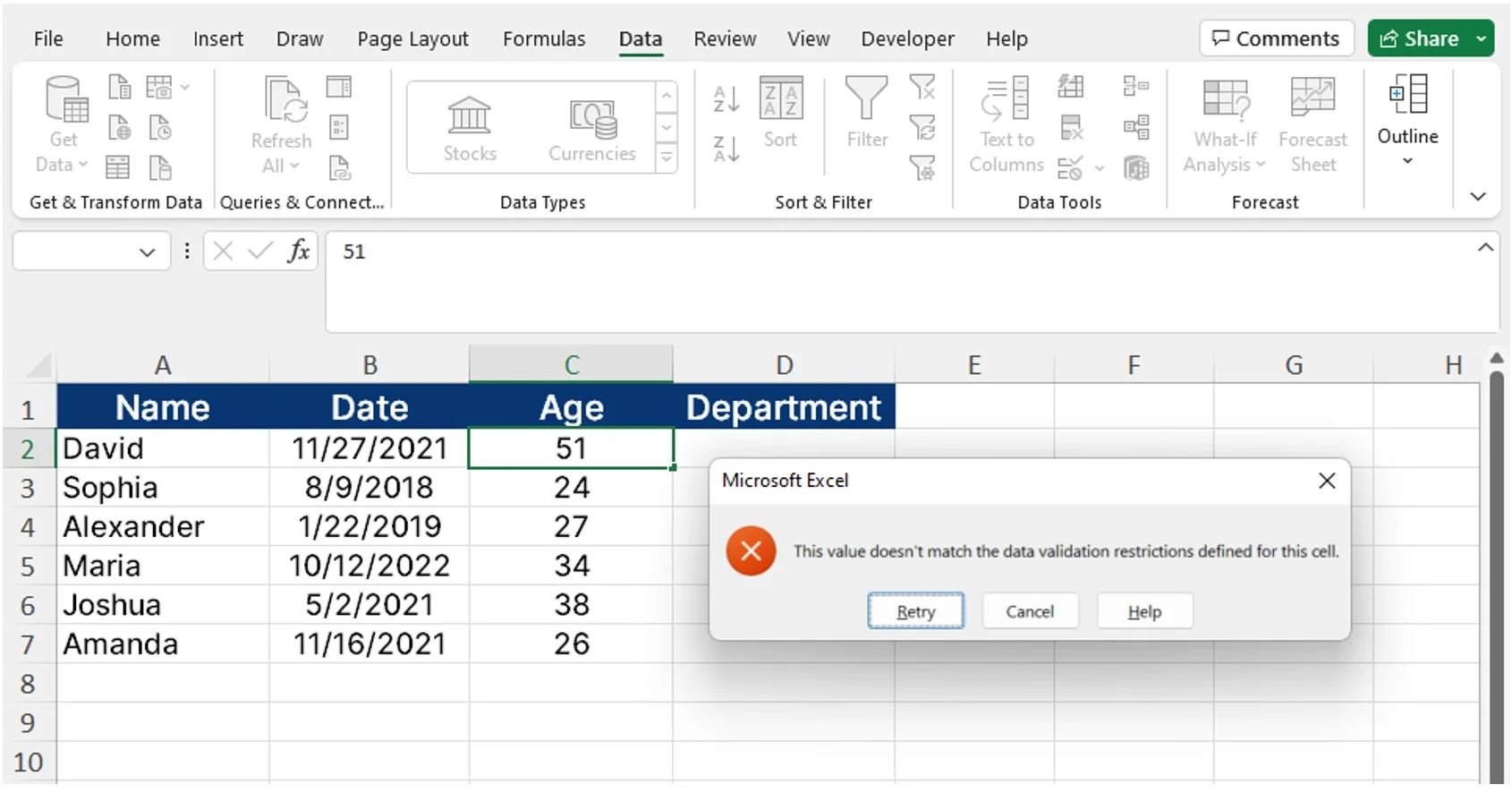 Excel Data Validation With Examples Career Principles