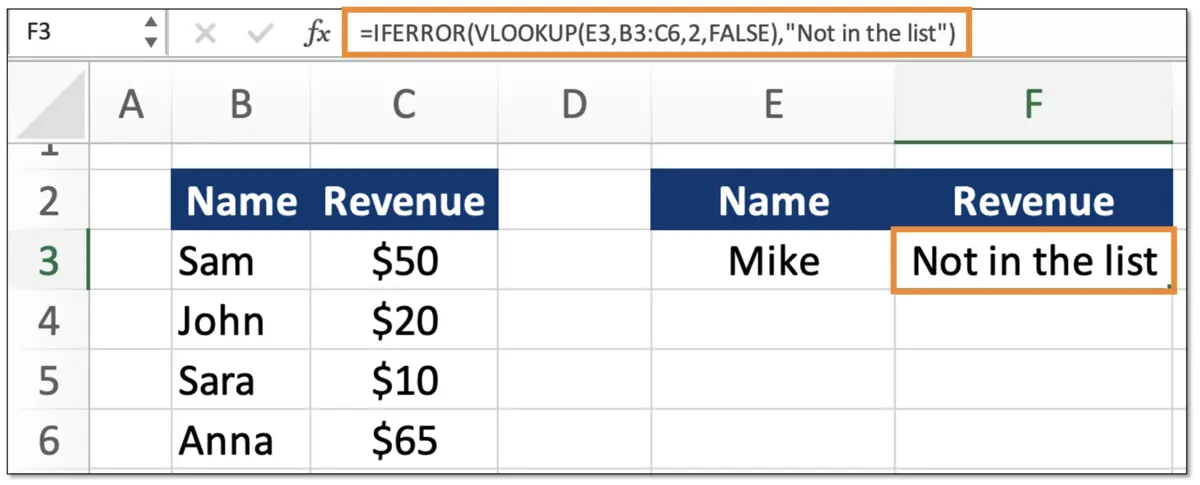 IFERROR Function in Excel with Examples