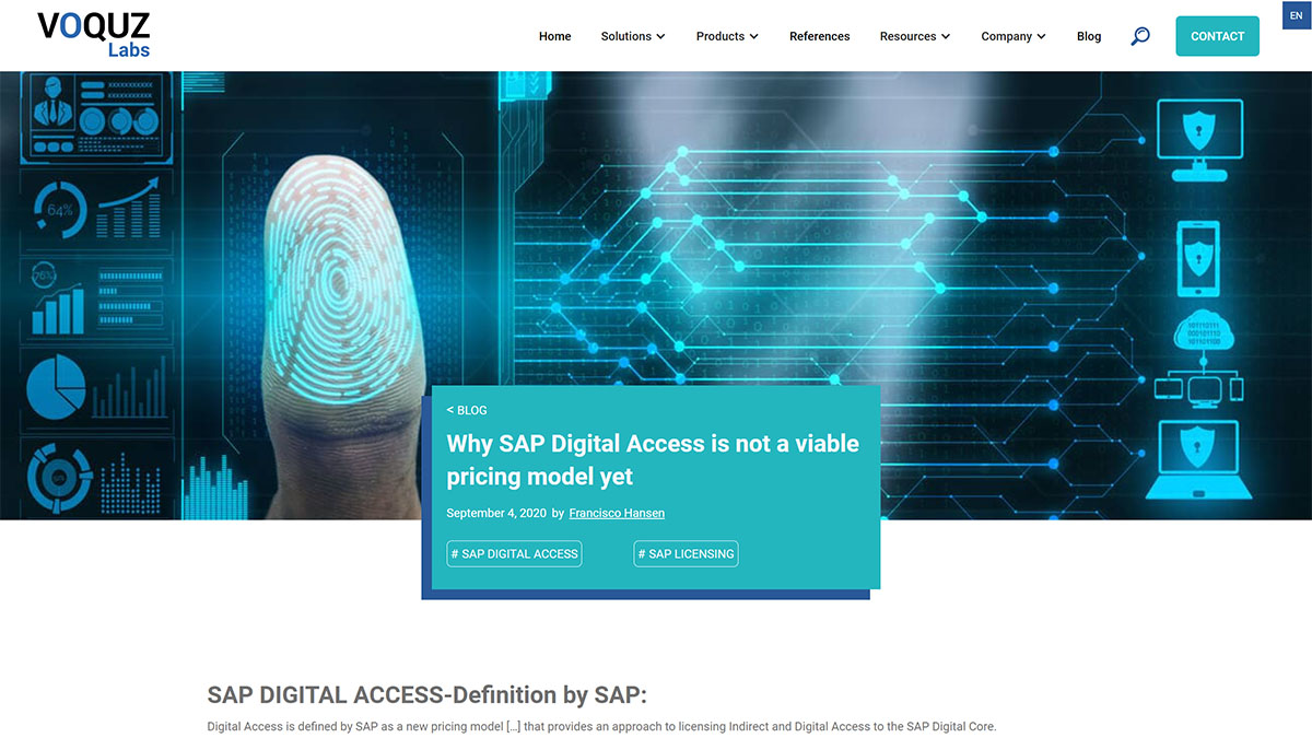Why SAP Digital Access is not a viable pricing model yet