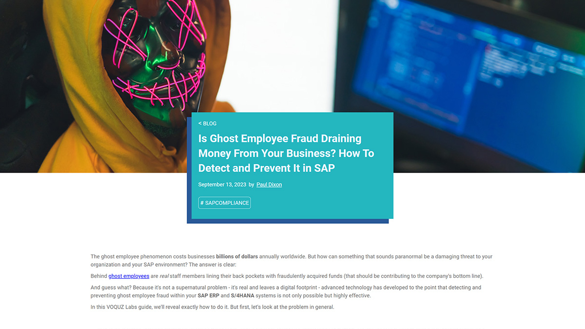 How To Detect and Prevent Ghost Employee Fraud in SAP