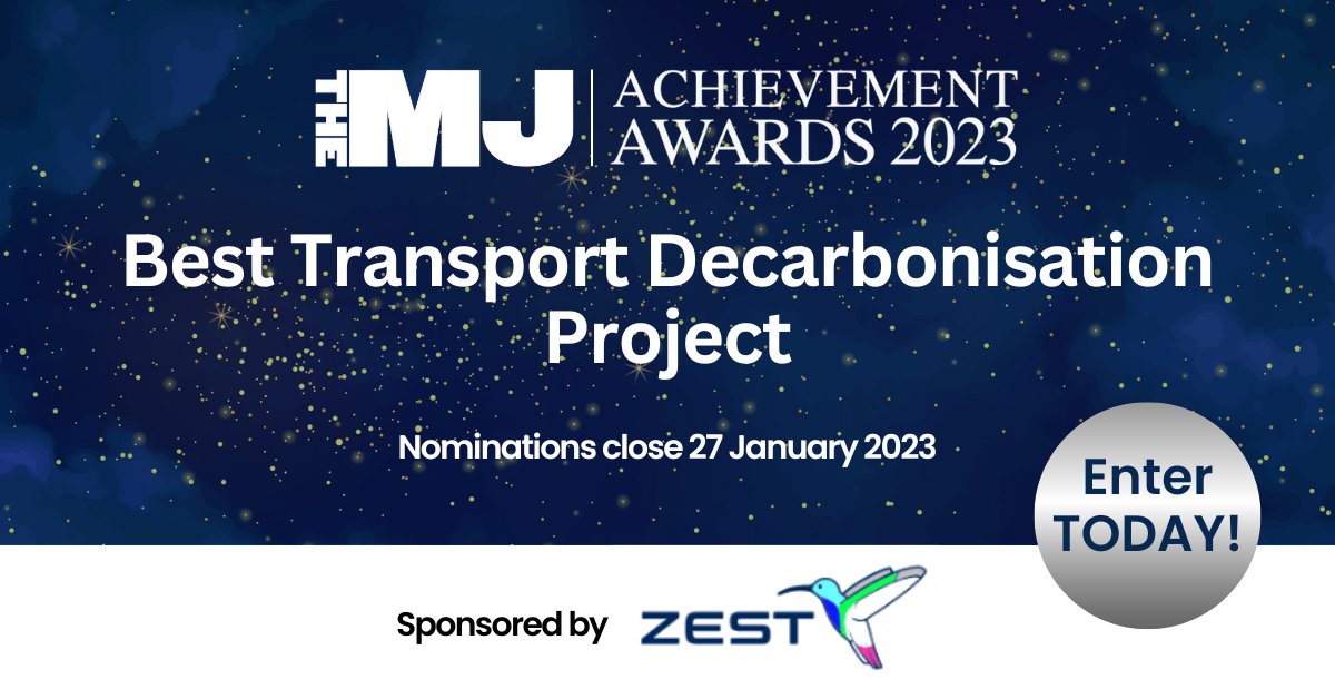 Zest sponsors Best Transport Decarbonisation Project at the 2023 MJ Achievement Awards | Zest