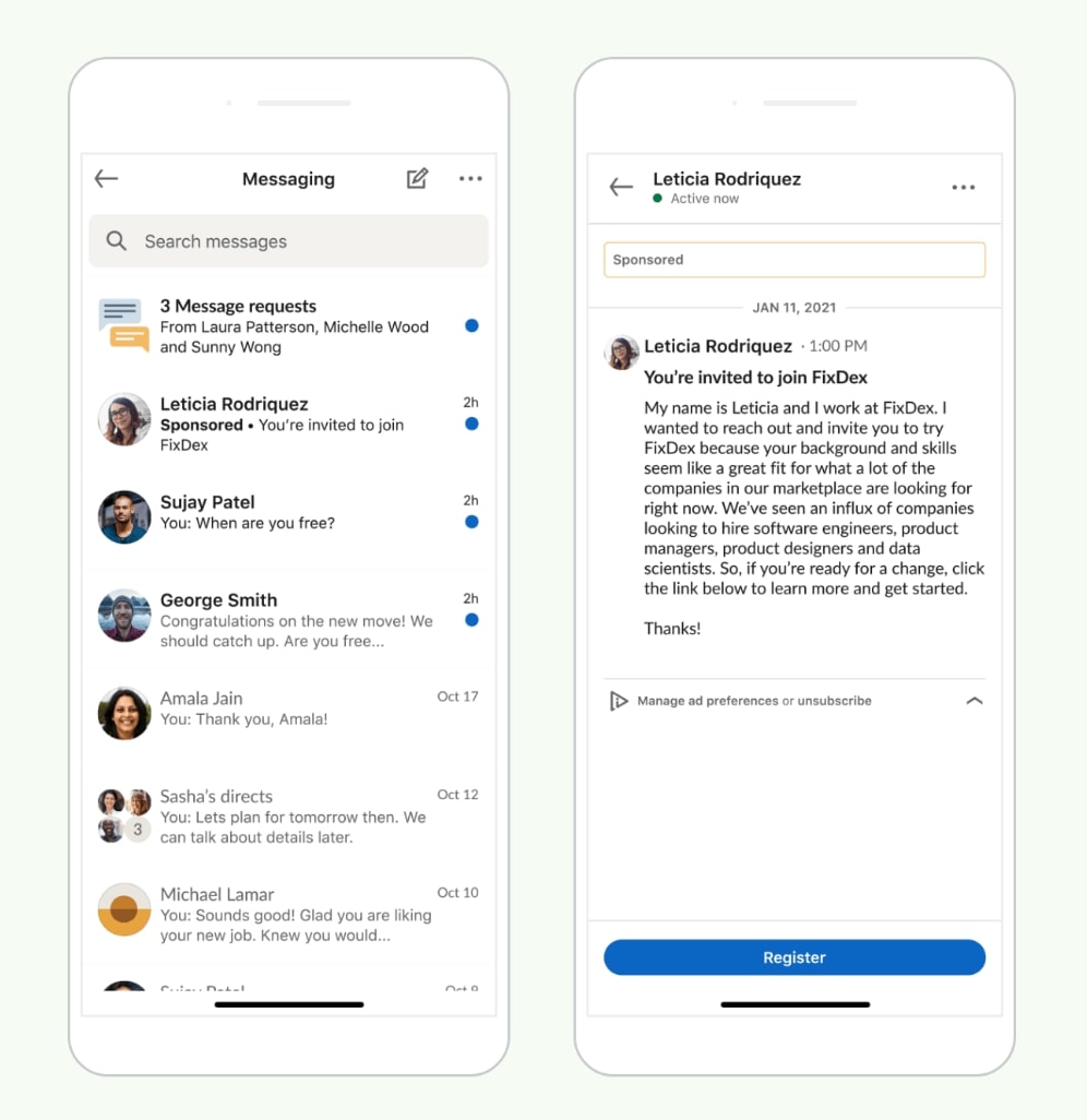 Full list of LinkedIn ad specs