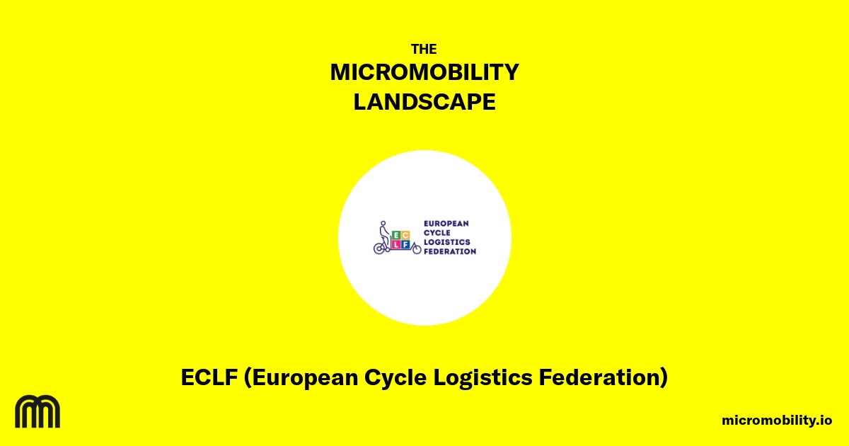 ECLF (European Cycle Logistics Federation) | Micromobility Landscape