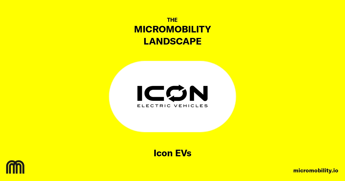 Icon EVs | Micromobility Landscape