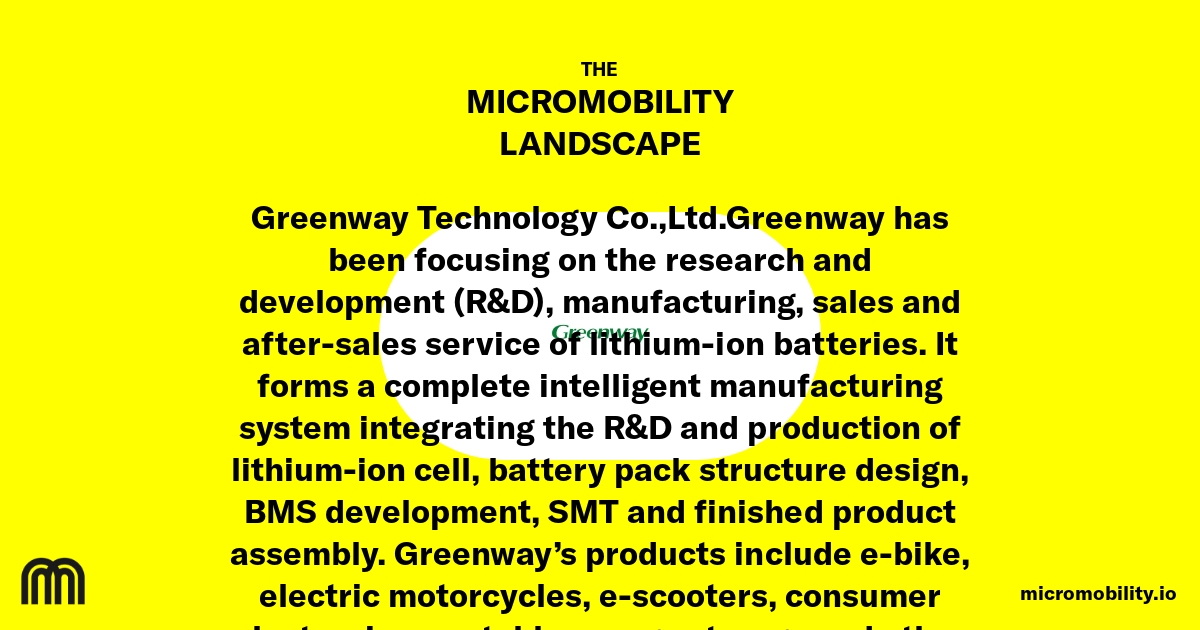 Greenway | Micromobility Landscape