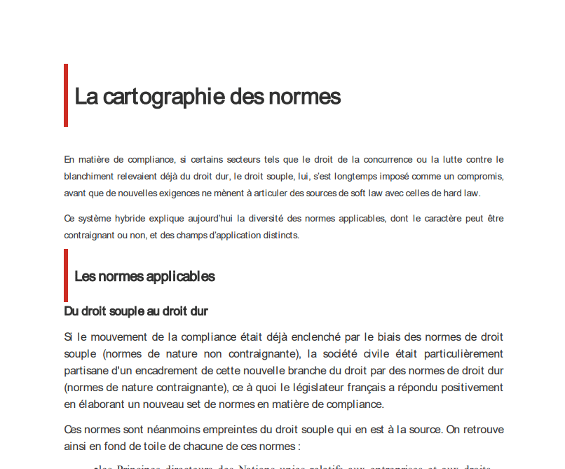 La Cartographie des normes applicables | News | Graces.community
