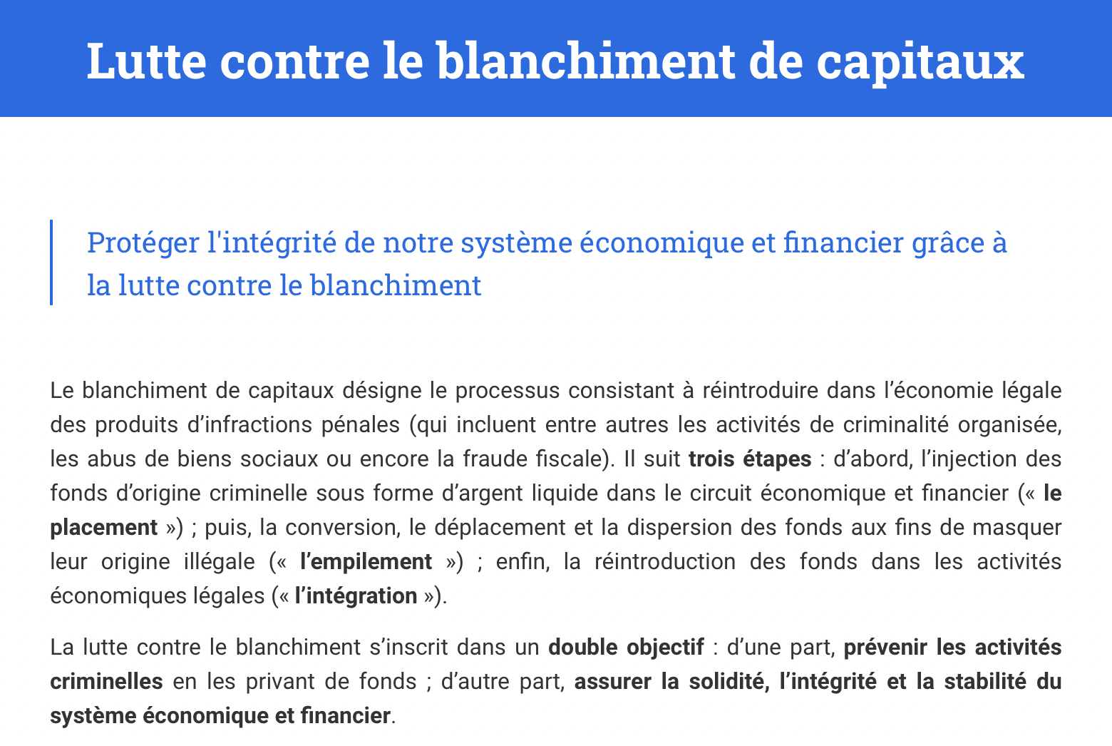 Lutte contre le blanchiment de capitaux | News | Graces.community