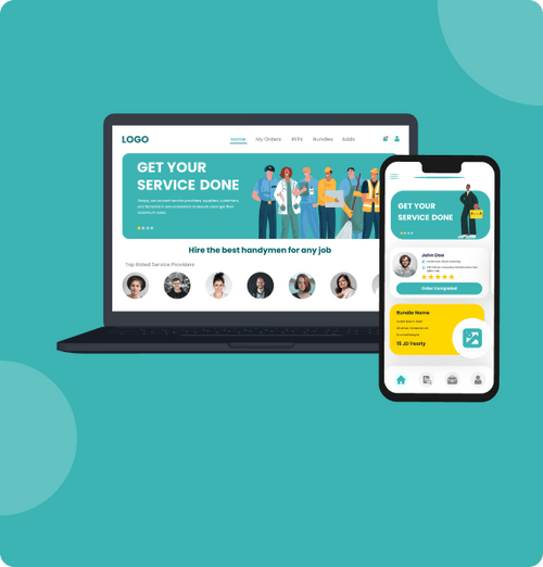 Set up a microservice using node.js and react.js.