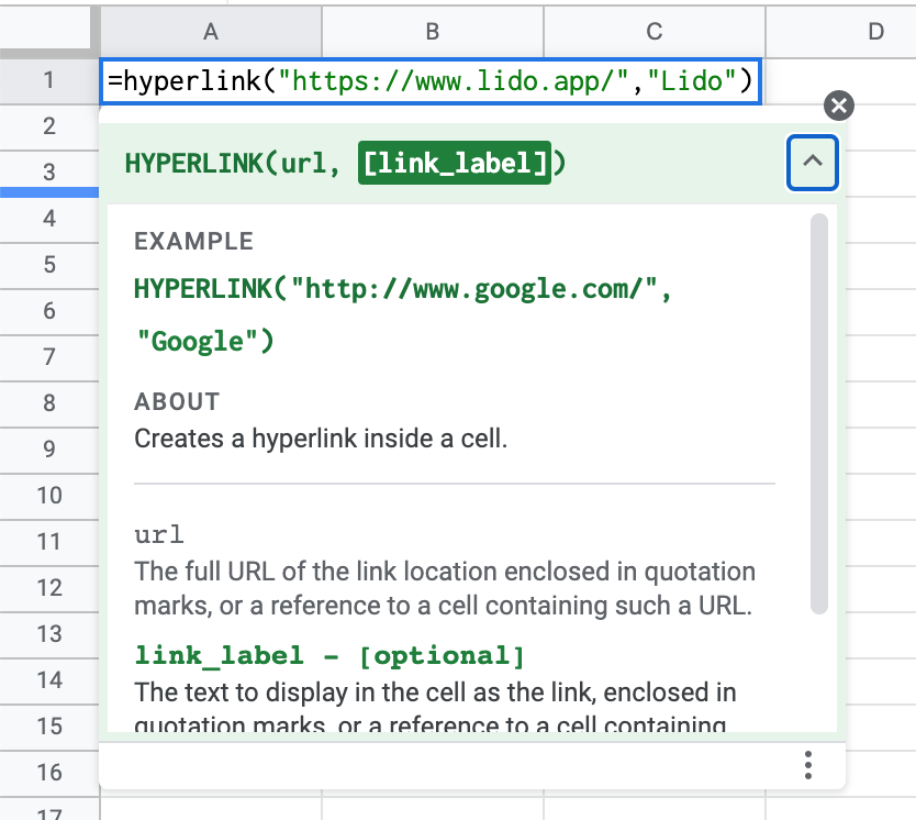 Hyperlink Example