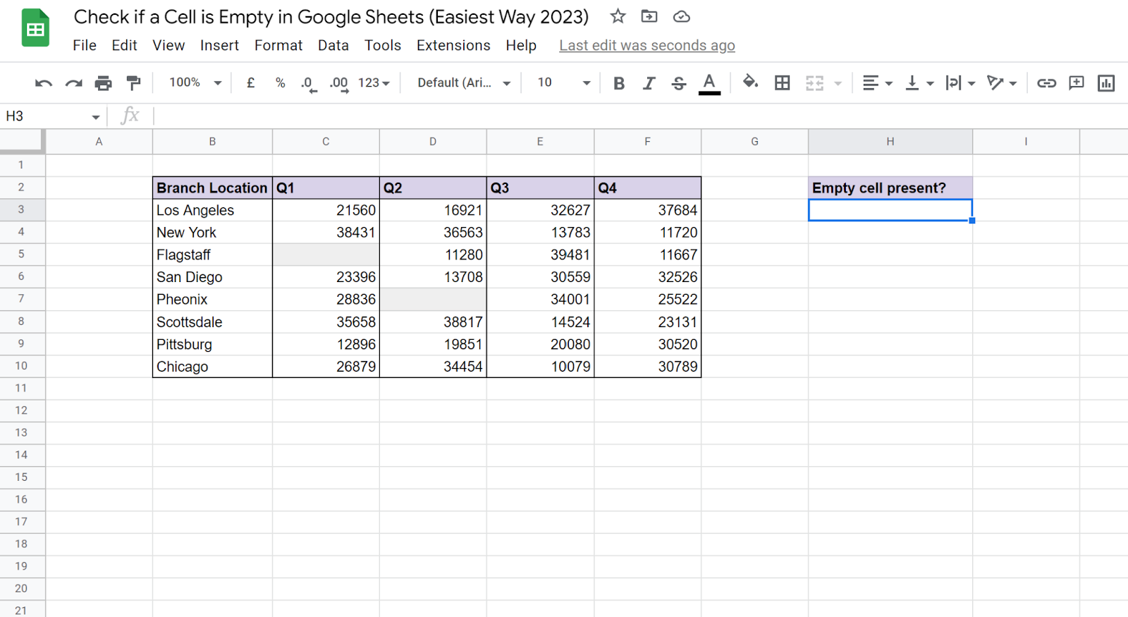 Check If A Cell Is Empty In Google Sheets Easiest Way 2023 