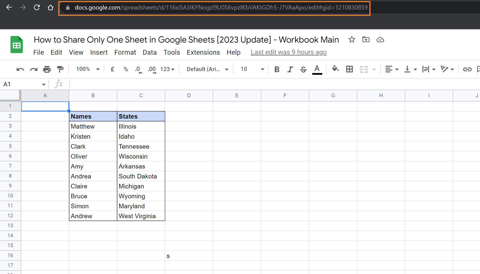 How To Share Only One Sheet In Google Sheets 2023 Update 