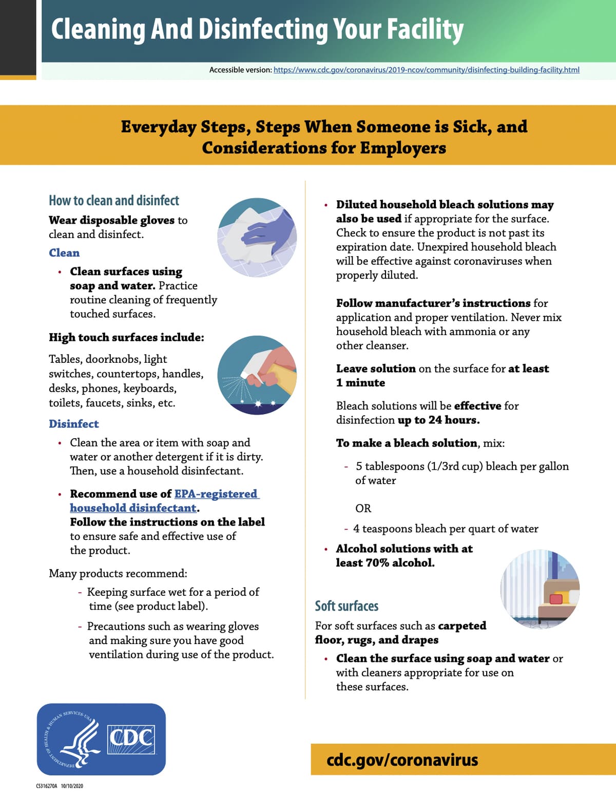 CDC Guide to Facility Cleaning and Disinfection | Sanalife